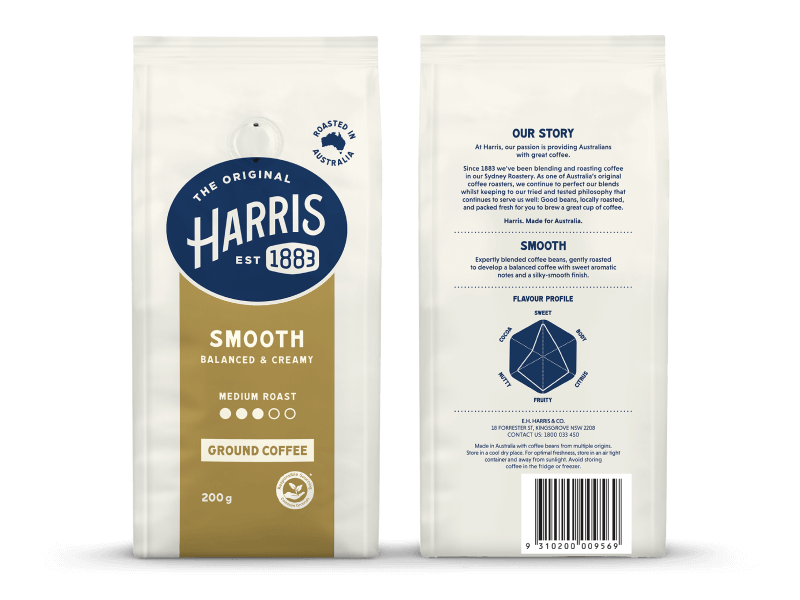 Harris Smooth Roast & Ground 200g x 3 JDE Professional