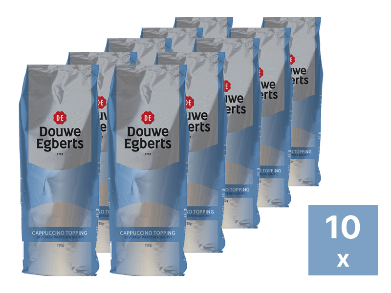 DE Cappuccino Topping Beverage Whitener 10x750g 1671838